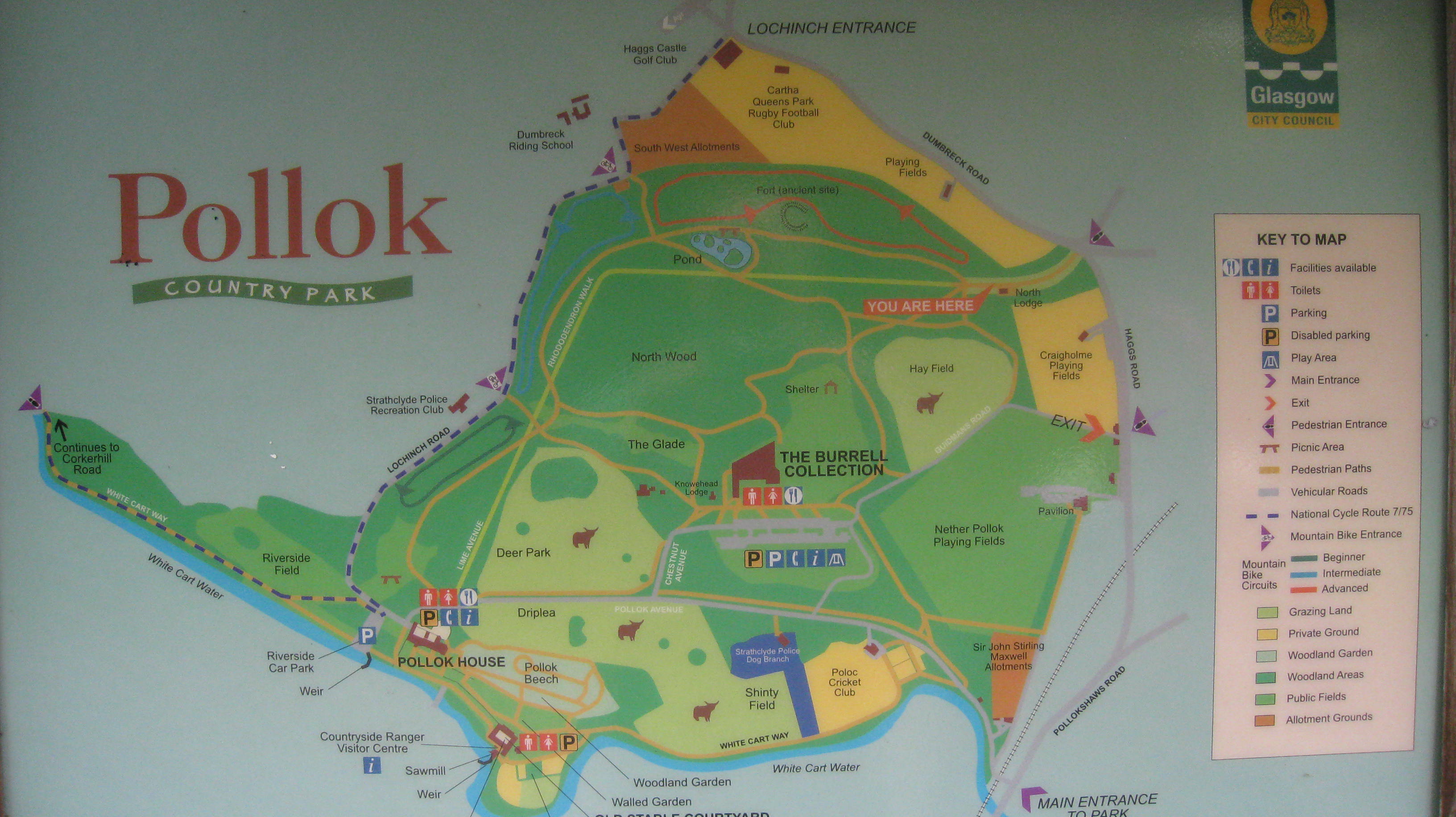 Map of Pollock Park | grand tour of the middling sort